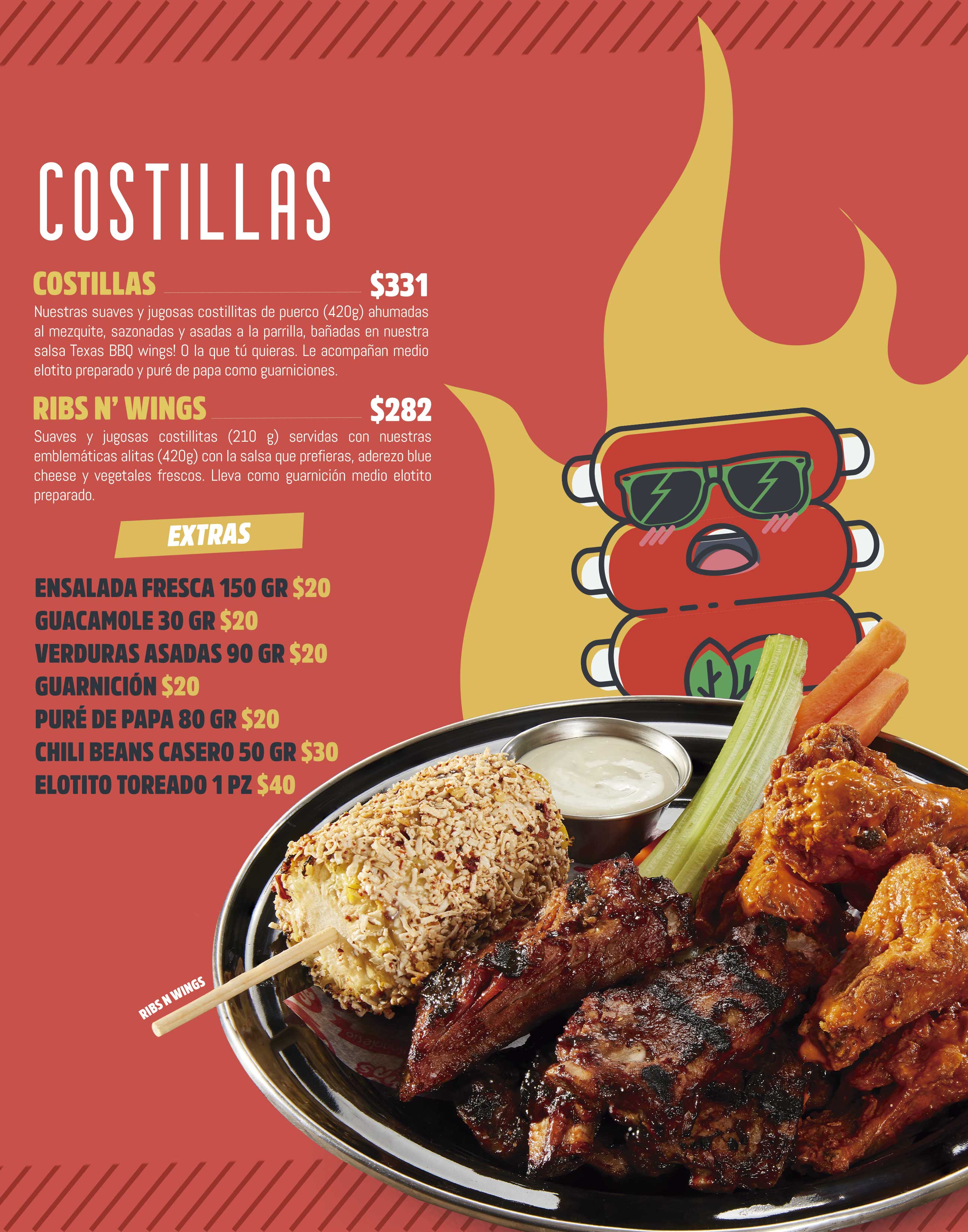 LAS ALITAS MENÚ MÉRIDA